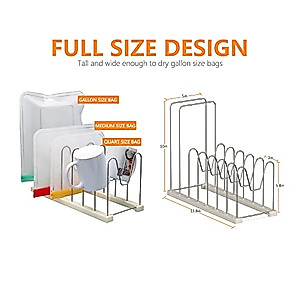 Peekia Reusable Bag Drying Rack,Silicone Bag Drying Rack,Gallon Bag Drying Rack,Drying Rack for Cups,Bottles,Pan Lid&Cutting Board Organizer