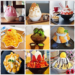 TECHTONGDA Commercial Automatically Ice Shaving Machine, 374lbs/Day Snowflake Ice Machine, Air Cooling Electric Ice Crush Machine, Adjustable Speed Snow Cone Maker for Home, Restaurant, Milktea Shops