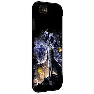 iPhone SE (2020) / 7 / 8 Cosmic Space Wolf, Wolves Family Howling Case