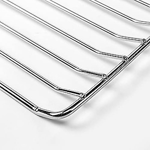 Hisencn Cooking Grate Replacement Parts for Masterbuilt Electric Smoker 30 Inch, 14.6" x 12.2", Stainless Steel Grids Masterbuilt MB20071117 Smoker grates Replacement, 3 Pack