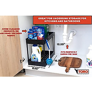 Under cabinet storage bathroom organizer - ideal for under sink and under counter. Stylish, for kitchens, closets, bathrooms, offices, and any space needing organizing! Plastic and easy to clean!