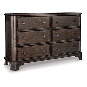 Signature Design by Ashley Adinton Traditional 6 Drawer Dresser, Brown