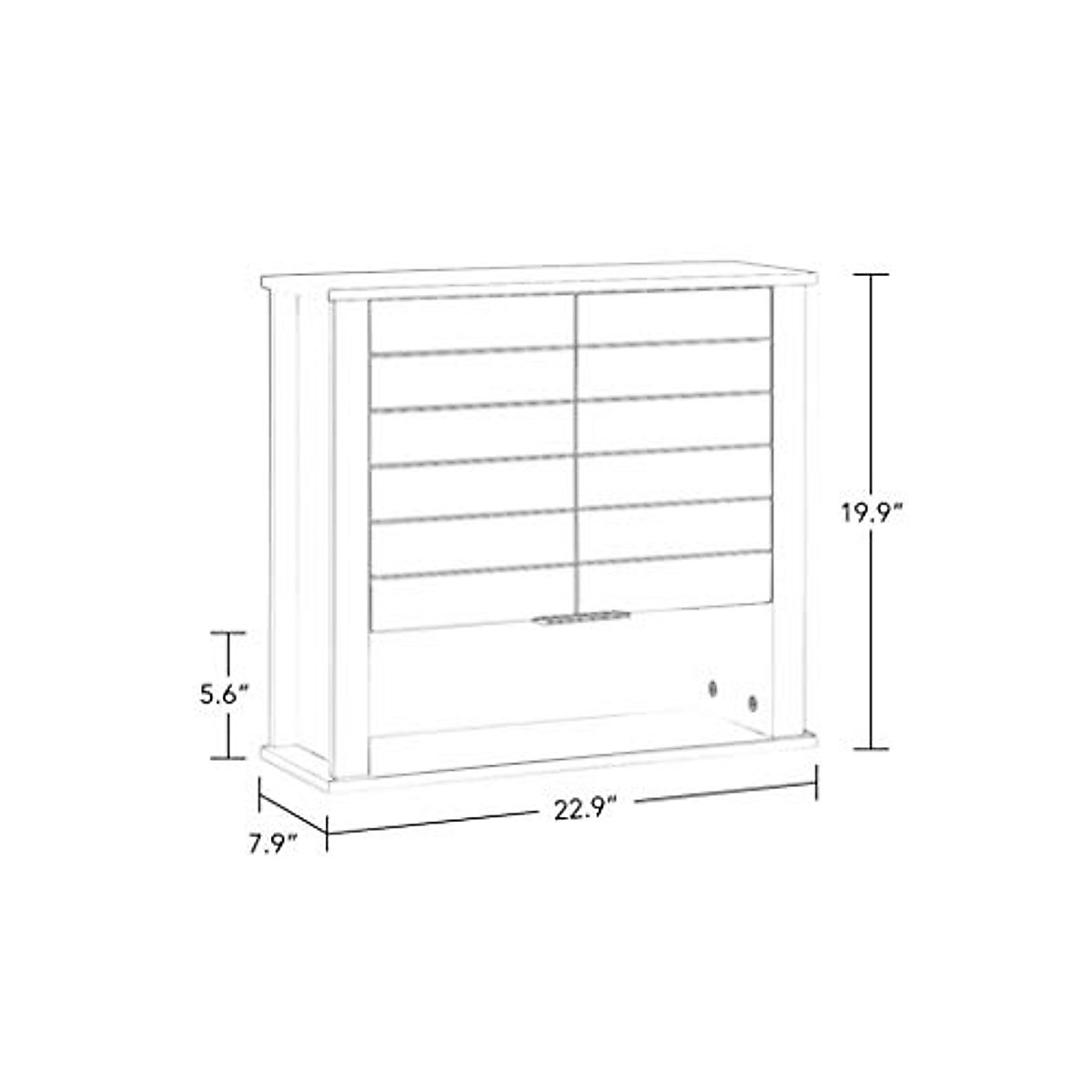 RiverRidge Gray Madison Two-Door Wall Cabinet, Size