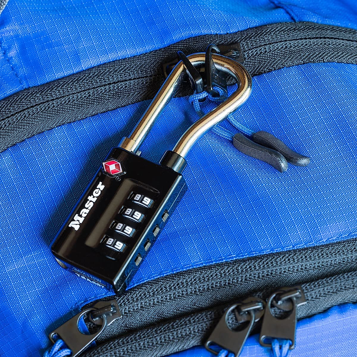 Master Lock Padlock, Set Your Own Combination TSA Accepted Luggage Lock, 1-5/16 in. Wide, 4696D , Black