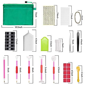 HOHOTIME 60 Slots Diamond Painting Storage Containers,142pcs 5D Diamond Painting Accessories Kit for Diamond Art Craft Jewelry Beads Organizer,Diamond Art Storage for DIY Art Craft