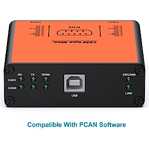 USB2CANFD-X2 USB to Dual Channel CANFD Converter for Raspberry Pi4/Pi3B+/Pi3/Pi Zero(W)/Jetson Nano/Tinker Board/PC