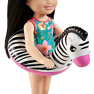 Barbie and Chelsea The Lost Birthday Playset with Chelsea Doll (Brunette, 6-in), Jungle Pet, Floatie and Accessories, Gift for 3 to 7 Year Olds