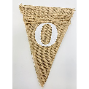 Shimmer Anna Shine First Birthday Banner ONE High Chair for Baby Boy and Girl and Anniversary Party Cake Decorations Flag Burlap (White Print)