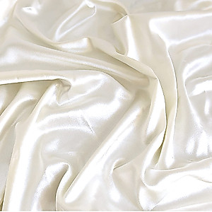 Yiemoge Satin Photography Background Silk, Glossy Fabric Cloth Backdrops for Goods, Crafts, Jewelry, Cosmetics, Food Photoshoot and Flat Lay (White, 3.3×2.5ft/100×75cm)