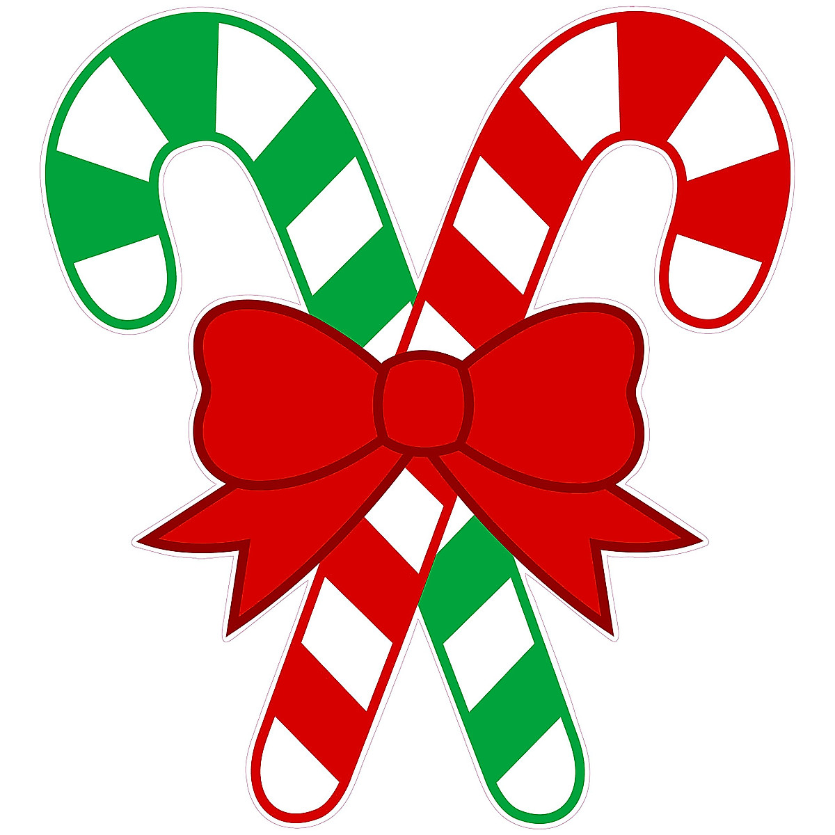 Christmas and Holiday Wall Decor Candy Canes Small 12" x 11" Decal from The United States