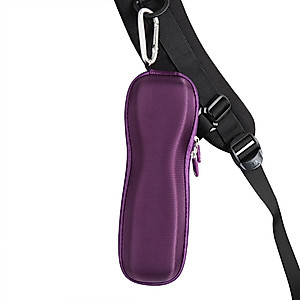 for Panasonic Close Curves Women's Electric Razor 3-Blade Cordless ES2207P Travel Hard EVA Protective Case Carrying Pouch Cover Bag by Hermitshell (Nylon Purple)