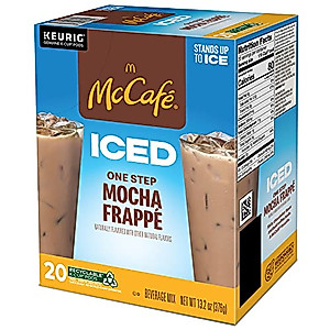 McCafe ICED One Step Mocha Frappe, Keurig Single Serve K-Cup Pods, 20 Count