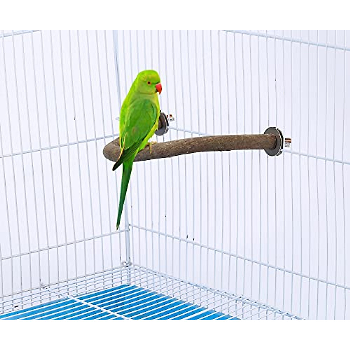 Mogoko Natural Bird Perches U-Shaped Grapevine Bird Cage Stands Parrot Cage Accessories for Parrots, Parakeets Cockatiels, Conures, Macaws, Love Birds, Finches