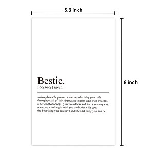 Bestie Definition Card, Funny Birthday Card for Friends, Best Friend Card, Unique Friendship Card for BBF, Galentines Day Card