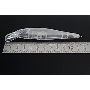 10PCS Unpainted Fishing Lures topwater Minnow Fishing Lure Blanks 11.8cm 10.98g Crankbait Artificial Hard Bait Carp Pike Bass Wobblers Deep Diving Fishing jerkbait 25# Free Eye