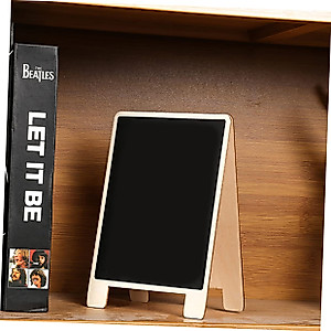 Anneome 3pcs Message Board Wedding Chalkboard Signs Mini Wood Chalkboard Labels Tabletop Easels for Painting Black Mini Table Wooden Billborads Cypress Catering Supplies Buffet