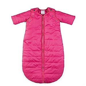 baby deedee Sleep Nest Travel Quilted Baby Sleeping Bag Sack with Sleeves, Hot Pink, Large (18-36 Month)