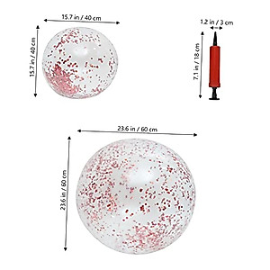 BESTOYARD 1 Set Inflatable Beach Ball Pool Ball Beach Pool Toys Ball inflator Summer Toys Beach Balls in Bulk Beach Toy Inflatable Glitter Ball Water Inflatable Ball Funny Beach Ball