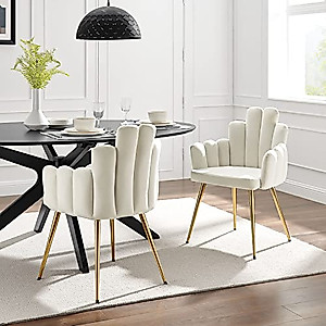 Modway Viceroy Dining Chairs, Gold White
