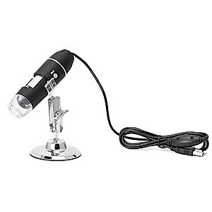 Lab Microscope Slides 1600X USB Digital Microscope Camera 8LED Magnifier with Metal Stand Microscope Parts