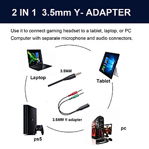 Replacement for Bose QC35ii QC35 Cable,Boom Microphone Gaming Cable with Mute Switch Compatible with Bose QuietComfort 35 II QuietComfort 35 Headphones for PC,Laptop, PS4 PS5 Xbox One Controller
