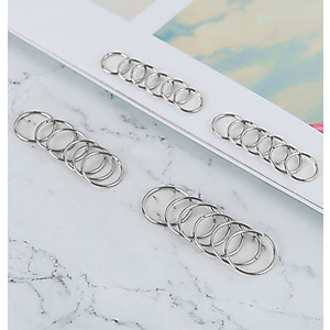 Masedy 24Pcs 20G 316L Stainless Steel Nose Rings Hoop Tragus Cartilage Helix Piercing Lip Septum Ring Silver Bendable