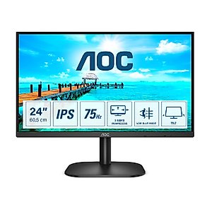 AOC 24B2XH - 24 Zoll FHD Monitor (1920x1080, 75 Hz, VGA, HDMI) Schwarz