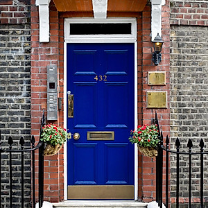 Clio 3-Inch Solid Brass Letters Address Signs For Houses Mailbox Numbers House Numbers For Outside, Address Plaques for House Numbers For Modern Mailbox, Outdoor Wall Decor (Polished, Number 5)