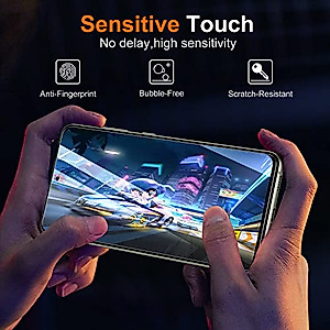 UniqueMe [3+2 Pack] for Samsung Galaxy S21 FE 5G Screen Protector, [Harder Than Natural Sapphire] Tempered Glass and Camera Lens Protector Easy Installation Scratch Resistance HD Clear Screen Cover