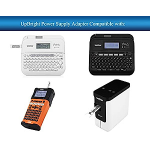 UpBright 12V AC/DC Adapter Compatible with Brother BRTADE001 BRT ADE001 ADE001EU AD-E001 D01-0661525 P-Touch PT9200pc PT9200dx PT9400 PT2610 PT-D450 PT-D600 PT-D600VP Label Printer 2A Power Supply PSU