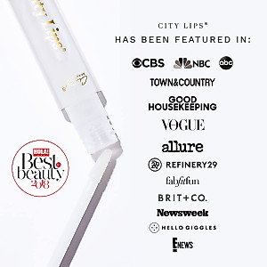 City Beauty City Lips Clear - Plumping Lip Gloss - Hydrate & Volumize - High Shine - Hyaluronic Acid & Peptides Visibly Smooth Lip Wrinkles - Cruelty-Free