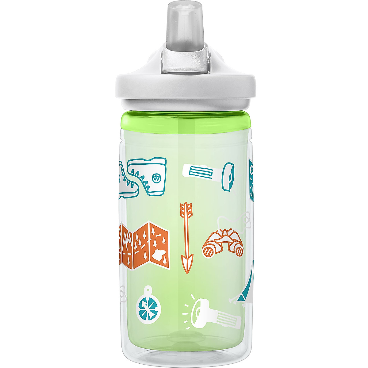 CamelBak eddy+ Kids Insulated BPA-Free Bottle, 14oz Adventure Map