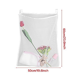 Baby Bed Hanging Storage Bag, Large Baby Bed Storage Hanging Mesh Organizer Bed Crib Organizer Storage Bag