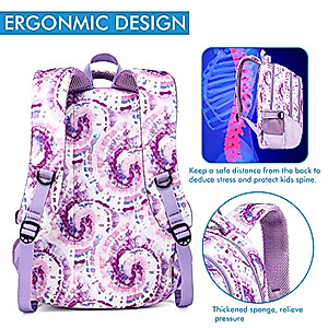 Gatycallaty Kids Backpack for School Boys Girls Kindergarten Elementary Toddler Book Bag Schoolbag (purple)