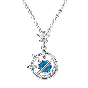 MFTRADING To My Daughter Necklace Gifts from Dad Mom Inspirational Jewelry Birthday Graduation Christmas Gift Stars Moon Necklace for My Beautiful Daughter