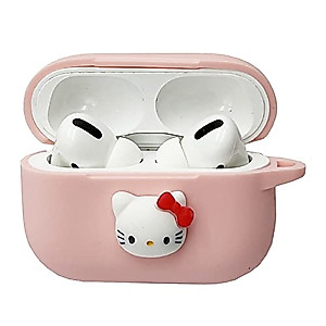 Cartoon Case for Airpods Pro 2nd Generation 2022,Seadream Kawaii Silicone Protective Cover 3D Cute Cat Animal Character Case Cover with Metal Keychain Compatible with Airpods pro 2nd