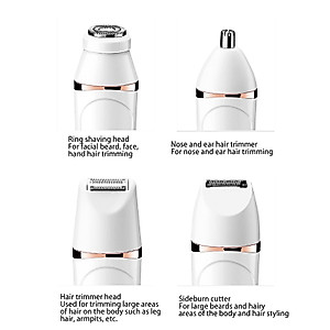 Trimmer Body Hair, Electric USB Portable Charging Exfoliate Whole Body Wash Deep Wet and Dry Use for Women for Underarms