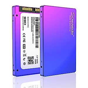 Somnambulist SSD 60gb 120gb 240gb Sata3 Solid State Drive Internal SSD (Gradient Blue purple-60GB)