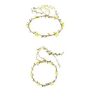 DECORA 36 Yards Artificial Gold Leaf Ribbon Trim for Wreath Making and Christmas Gift Wrapping Wedding Decoration