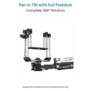 PROAIM Explorer Pro 2-Axis Motorized Pan Tilt Head w/ 12v Joystick for Jib Crane. Enhanced Rotational Force & Speed. Precise Controlled Moves, Stainless Steel Made, Payload 10kg/22lb (PT-EXPR-02)