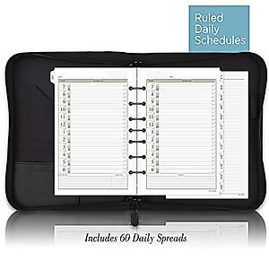 AT-A-GLANCE Genuine Leather Undated Starter Set, Desk Size, Black (031-0540-05)