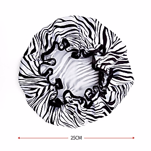 HOMESJUN Shower Cap, 3 Packs Waterproof Reusable Bath Caps for Women Hair, Double Layers Elastic Shower Hat Hair Protection