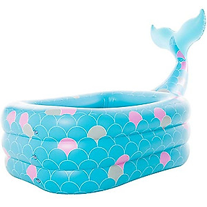 Inflatable swimming pool Blow Up Kiddie Pool,Inflatable Kiddie Pools Outdoor, Family Lounge Pool Garden, Cute Cartoon Shape Ocean Ball Pool, Summer Water Party ( Color : Blue , Size : 5.93.3ft )