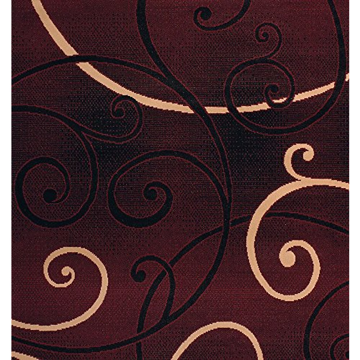 United Weavers Dallas Bangles Accent Rug – Burgundy, 5x8, Modern Indoor Rug with Scrollwork Pattern and Jute Backing