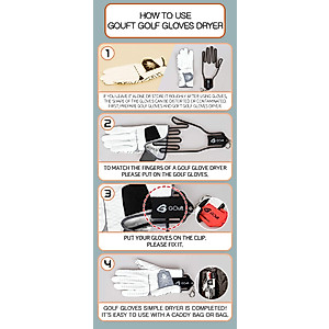 GOuft Golf Glove Stretcher/Golf Glove Dryer (Key Chain) (Red)