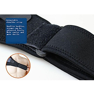 Mcolics Shoulder Support Joint Compression Warmth Protective Gear Adjustable Pad Belts Badminton Basketball Fitness Sports Shoulder Protector Arthritis Pain Shoulder Support Strap (Left Shoulder)