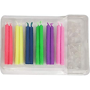 Birthday Cake Candles Happy Birthday Candles Fun Colorful Candles Holders Included