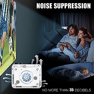 Mini Projector, 3Stone Upgraded Portable LCD Video Projector with 1080P Supported and Built-in Speakers, Multimedia Home Theater Small Projector Compatible with HDMI, USB, AV, DVD, VGA, Laptop