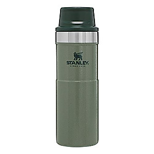 Stanley Classic Trigger Action Travel Mug 16 oz –Leak Proof + Packable Hot & Cold Thermos – Double Wall Vacuum Insulated Tumbler for Coffee, Tea & Drinks – BPA Free Stainless-Steel Travel Cup
