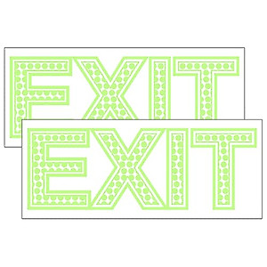 OSALADI 5sets Export Sticker Signs Stickers Exit Sign Protection Sticker Exit Sticker Shopping Mall Exit Decal Sign Sticker Direction Indicator Sticker Glowing Sticker The Pet 2sheets*5